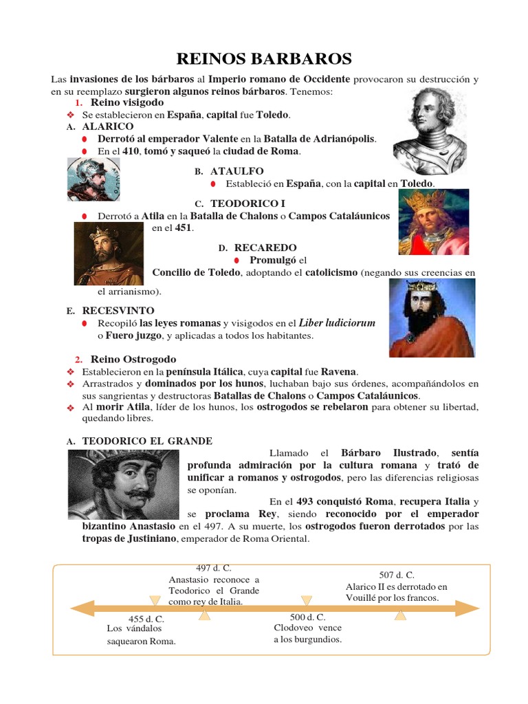 Reinos Bárbaros en la Edad Media | PDF | Francos | Edad Media Temprana