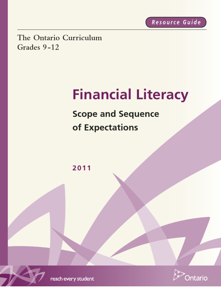 The Ontario Curriculum Grades 9 - 12 - Financial Literacy, Scope and ...