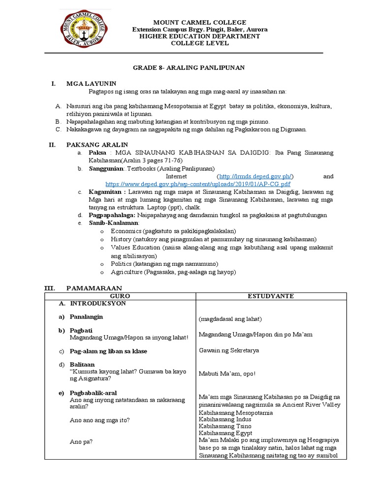 2 DLP Mesopotamia at Egypt | PDF