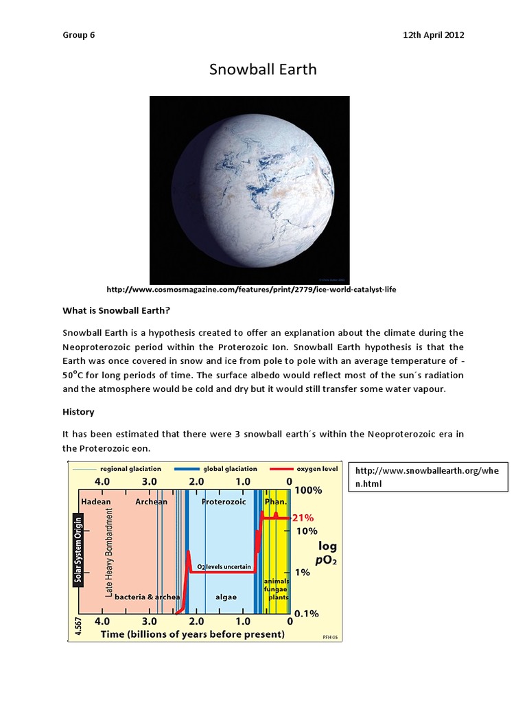 Understanding the Causes and Impacts of Past Snowball Earth Periods ... Understanding the Causes and Impacts of Past Snowball Earth Periods ...
