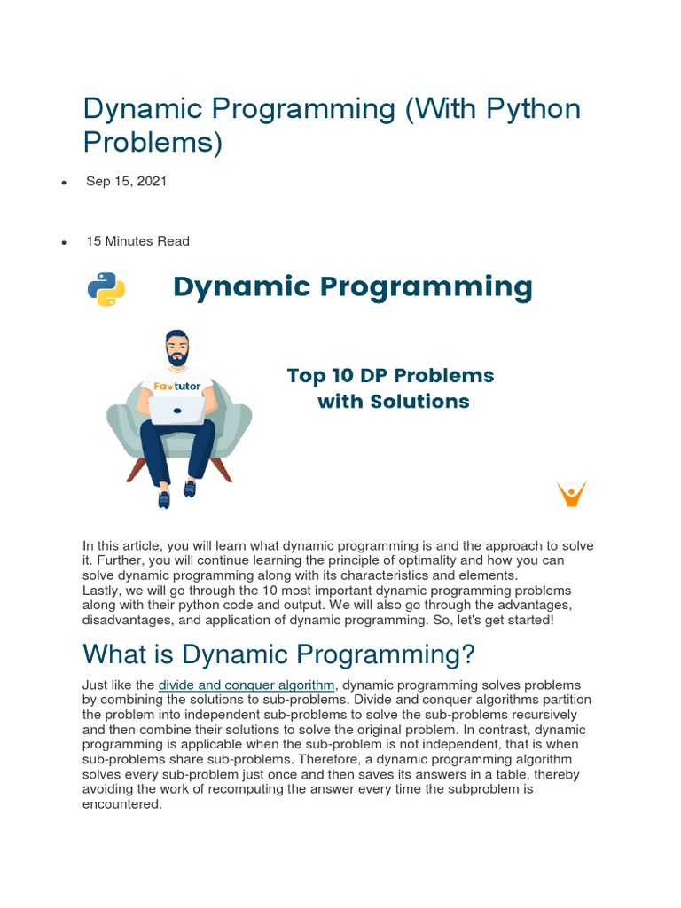 Dynamic Programming | PDF | Dynamic Programming | Mathematical Optimization