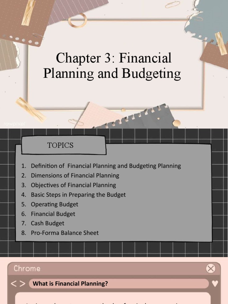 Financial Planning and Budgeting Overview | PDF | Equity (Finance ...