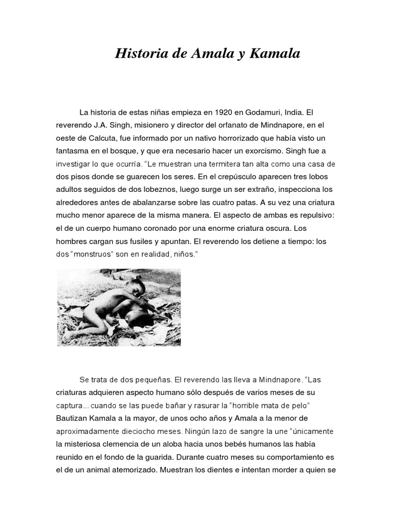 Historia de Amala y Kamala | PDF