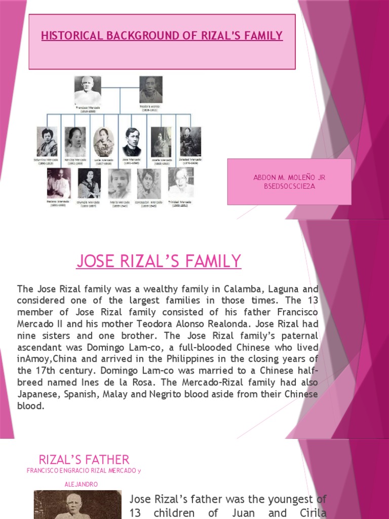 Rizal Family Background and Siblings | PDF | Philippines