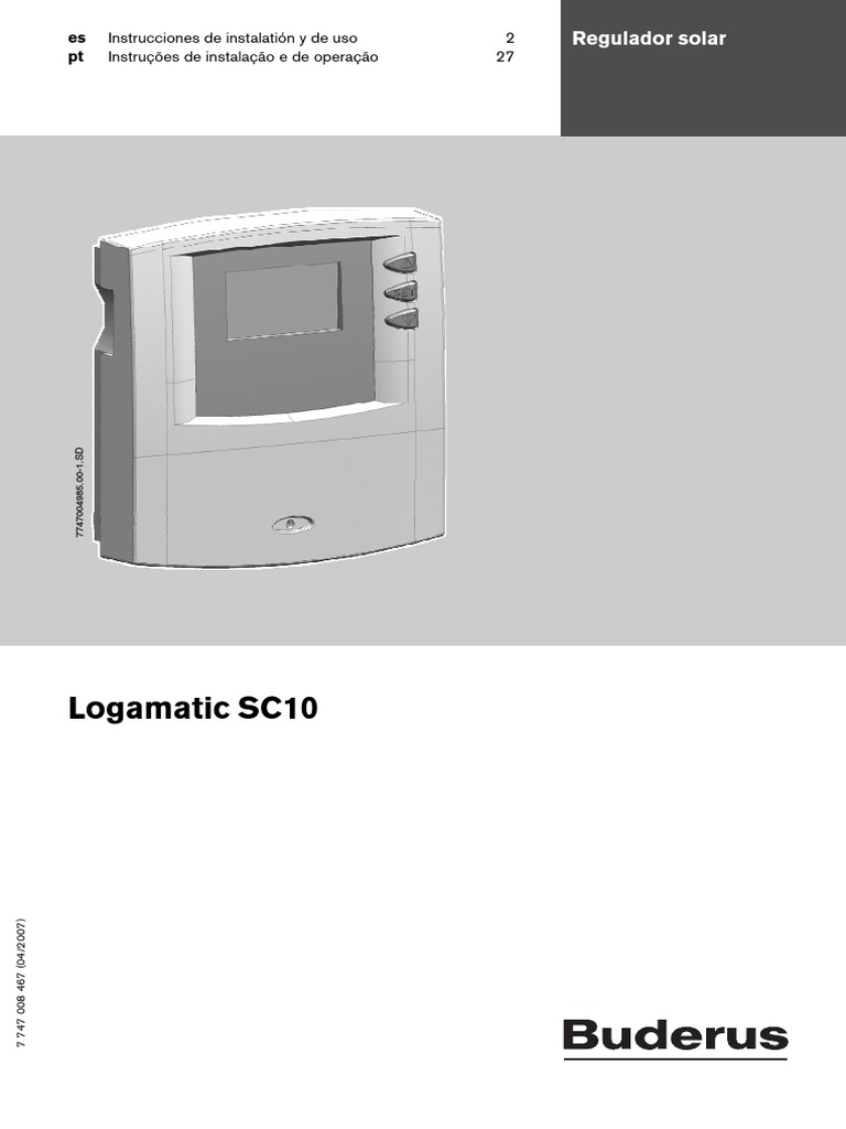 04 - Manual-Instação - Controlador-Logamatic - SC10 | PDF | Agua ...