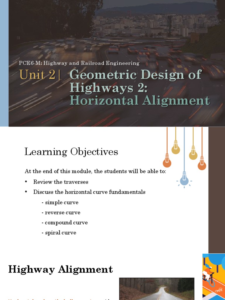 Geometric Design of Highways 2 - Horizontal Alignment | PDF | Angle | Curvature