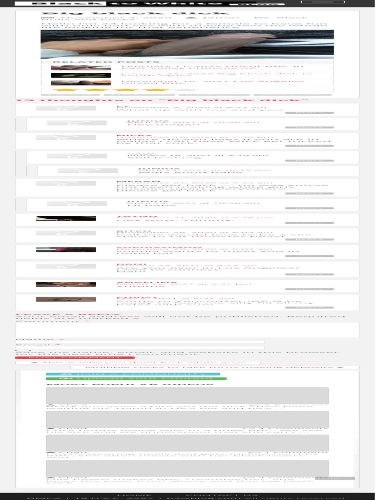 Big Black Dick - Amateur Interracial Porn | PDF