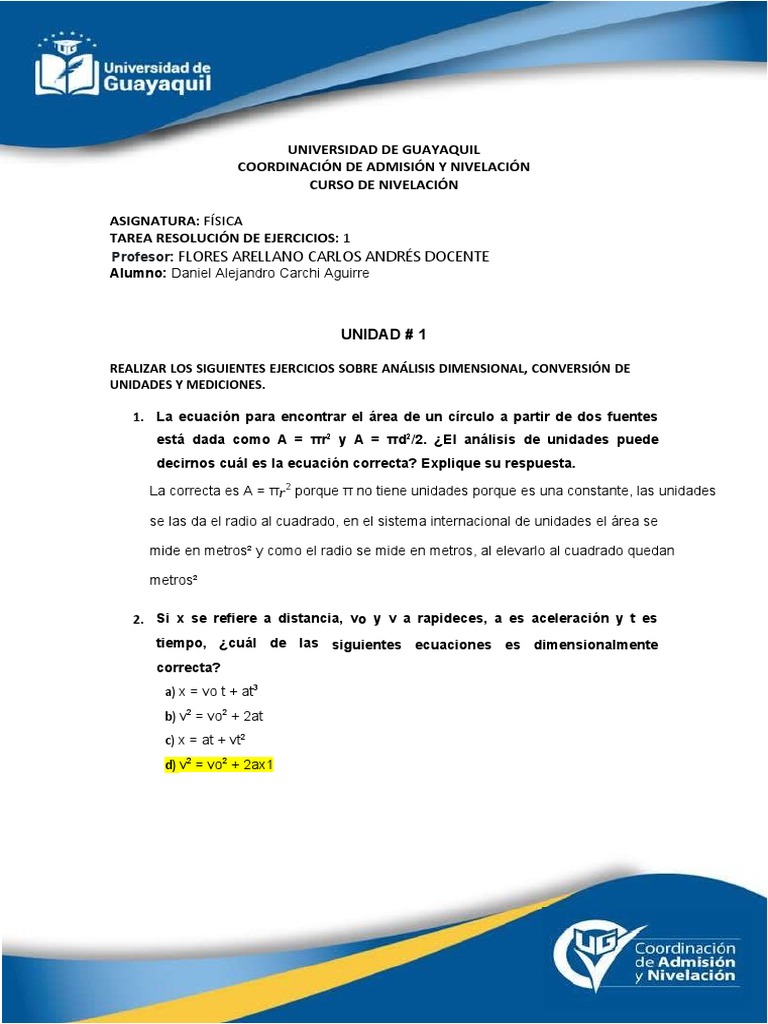 Tarea 3-4 de Fisica | PDF | Cantidad | Conceptos matemáticos
