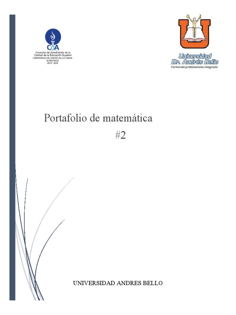 UNIVERSIDAD ANDRES BELLO Portafolio Dos | PDF | Factorización | Matemáticas