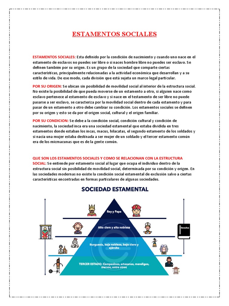 Estamentos Sociales y Normas Sociales | PDF | Sociedad | Justicia