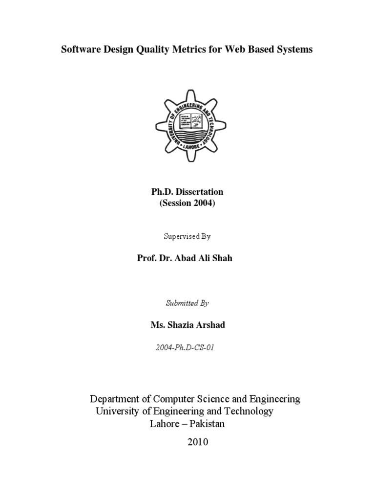 Software Design Quality Metrics For Web Based Systems | PDF | Software Development Process ...