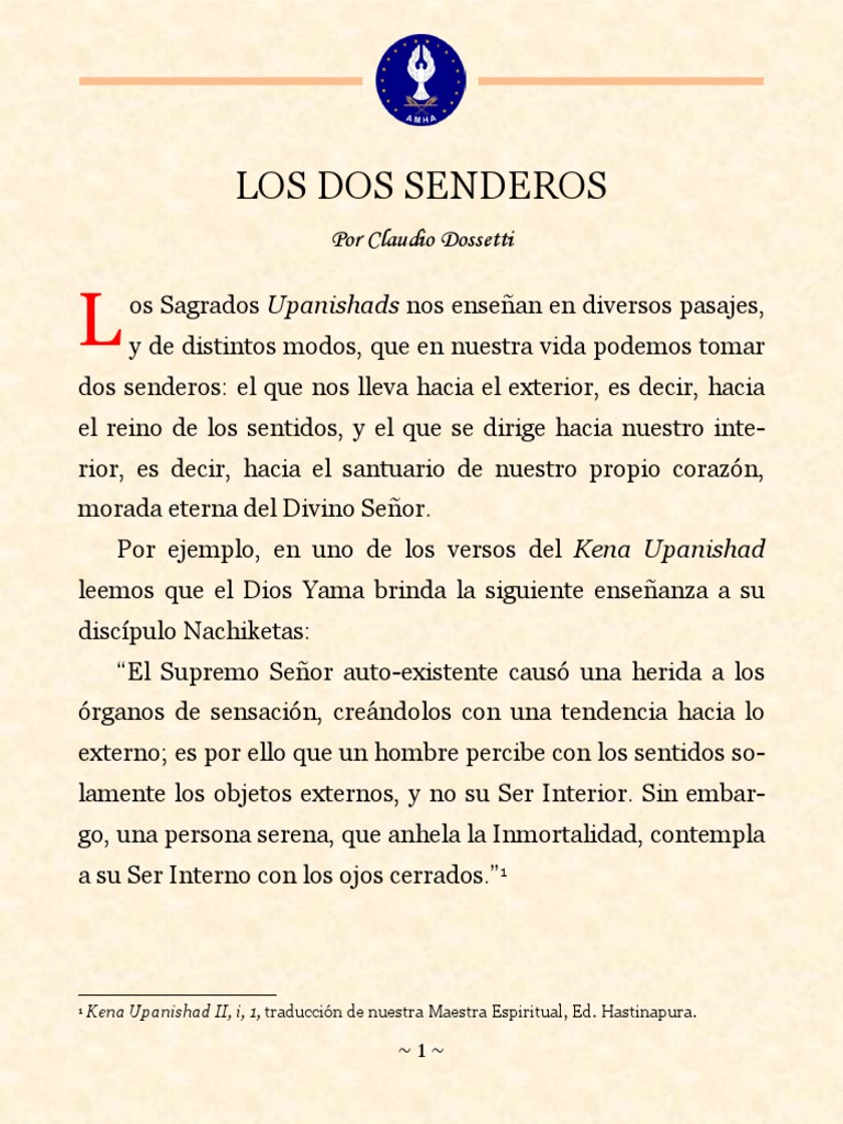 Los Dos Senderos | PDF | Divinidad | Dios