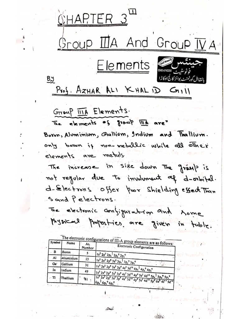 Group 3 4 elements | PDF