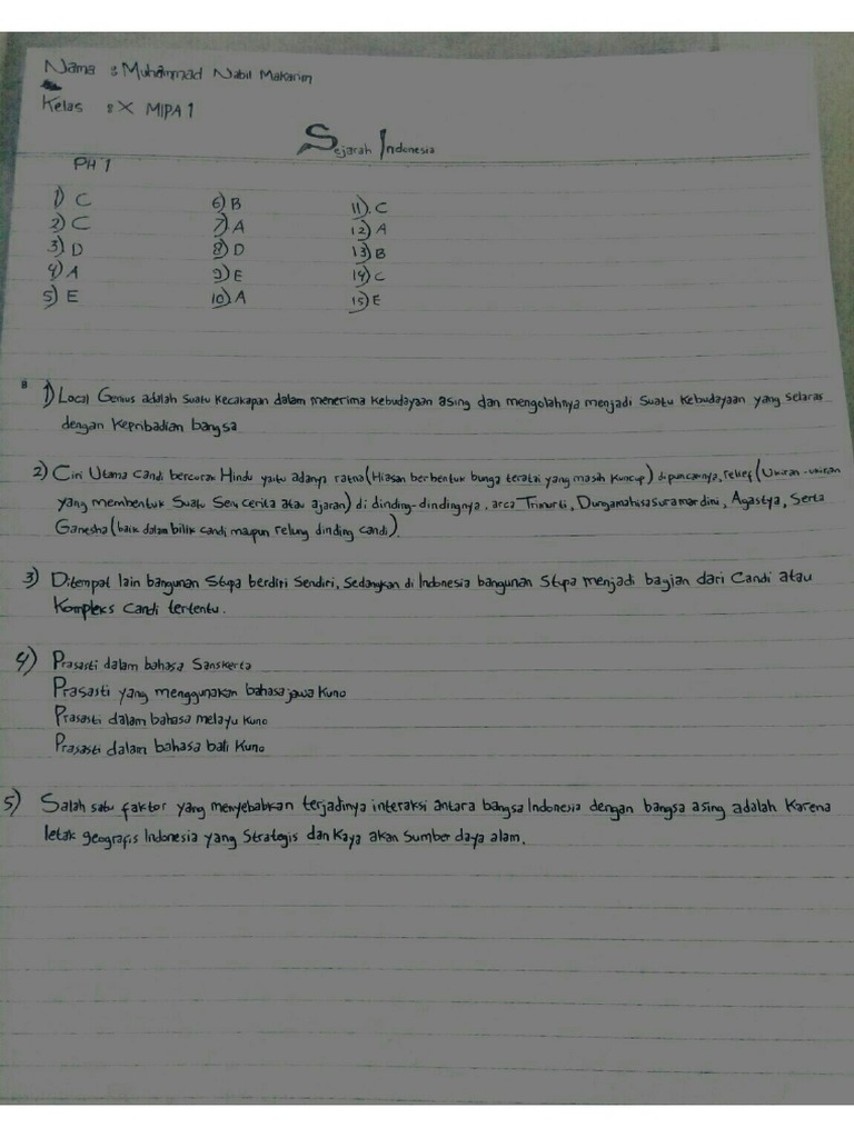 Muhammad Nabil Makarim. Remidi SI | PDF