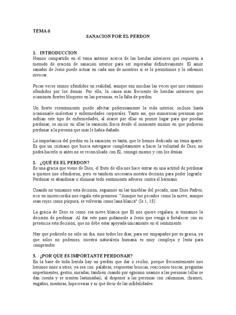 Tema 06 | PDF | Perdón | Oración