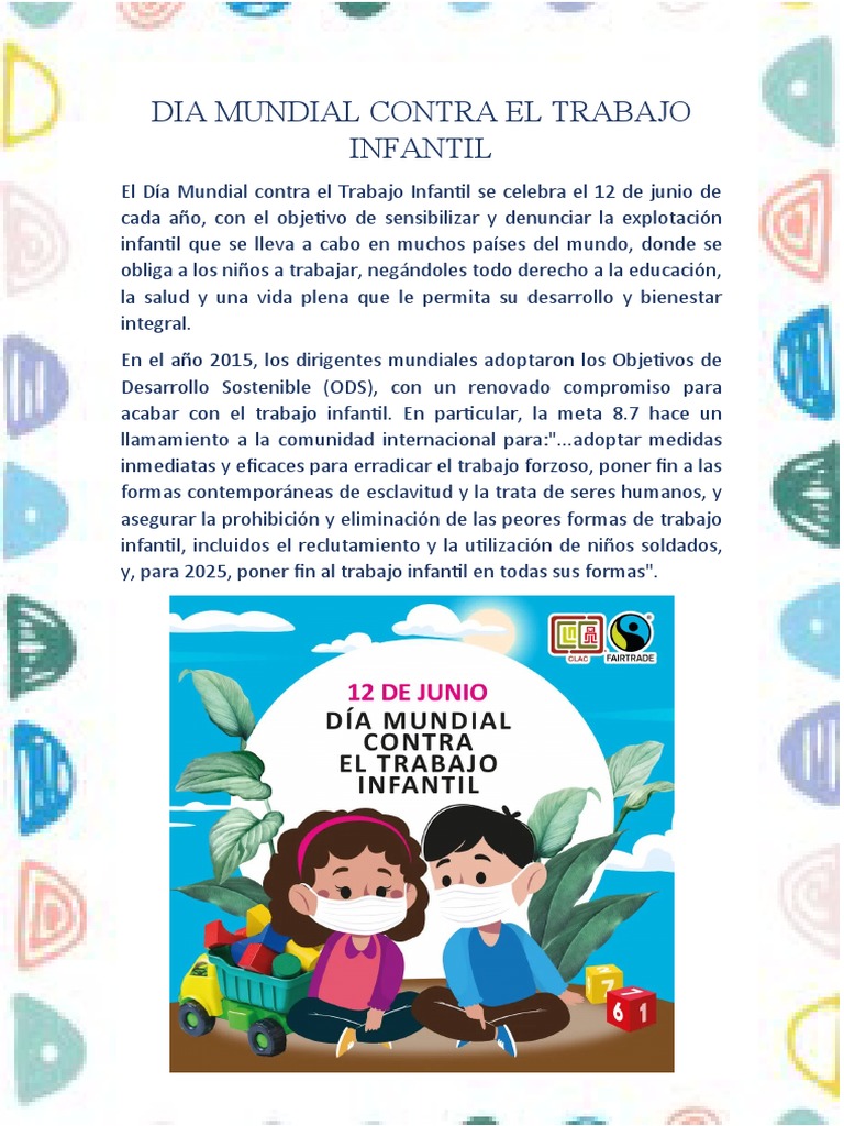 Dia Mundial Contra El Trabajo Infantil | PDF