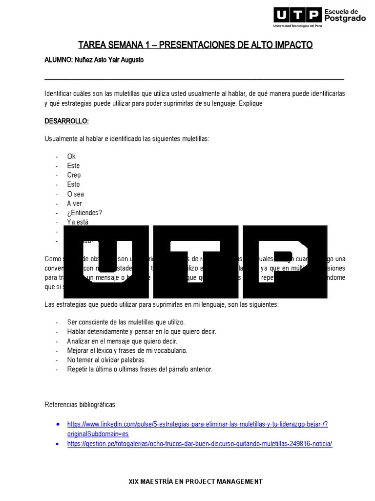 TAREA N°01 - PRESENTACIONES DE ALTO IMPACTO - Yair Nuñez Asto | PDF