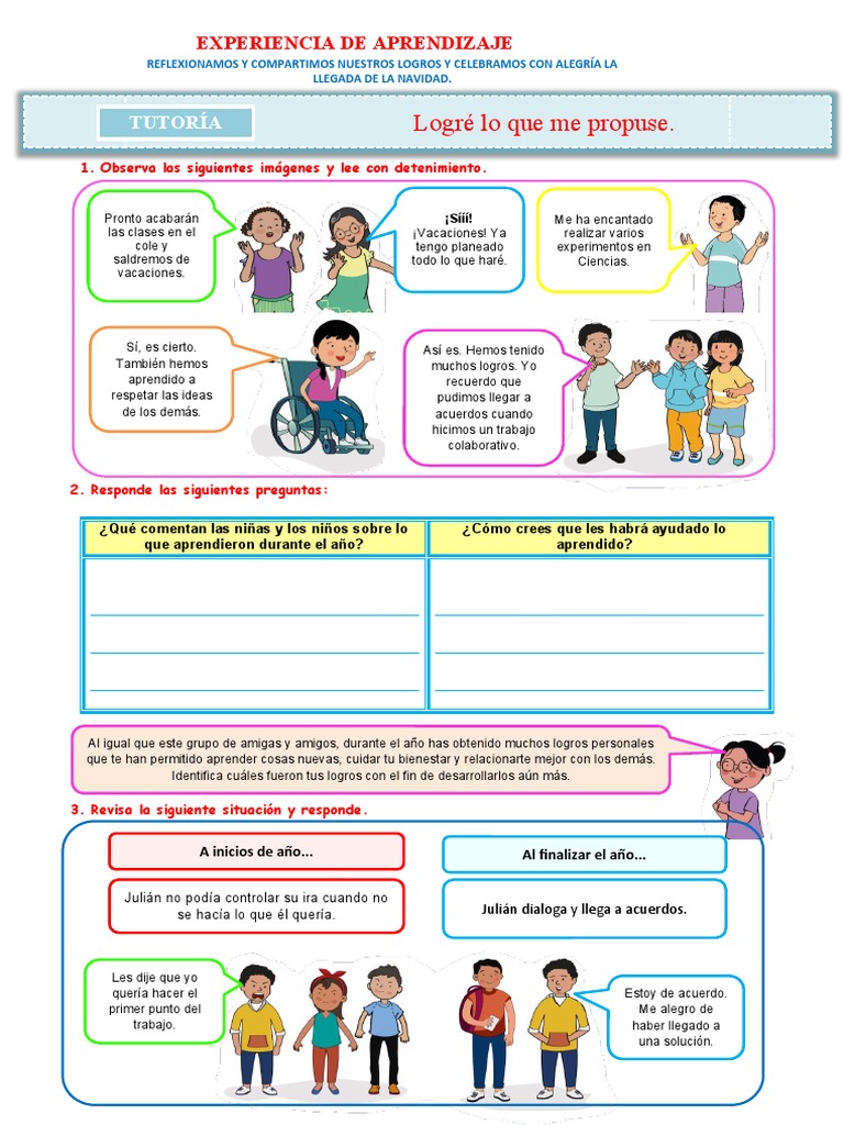 D2 A2 FICHA Logré Lo Que Me Propuse. | PDF