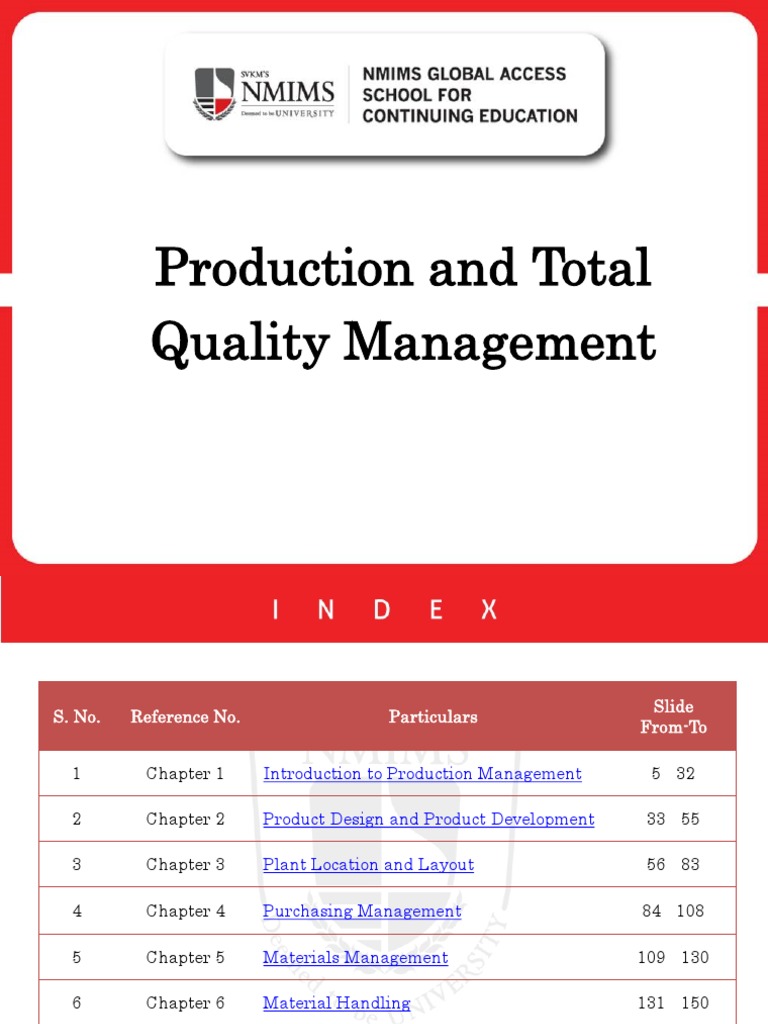 Production & Total Quality Management | PDF | Marketing | New Product Development