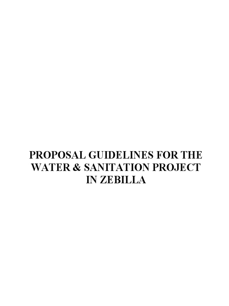 Proposal Guideline For Water and Sanitation | Download Free PDF | Wash ...
