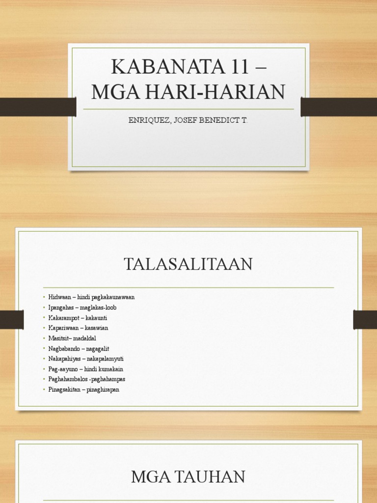 Kabanata 11 - Mga Hari-Harian | PDF