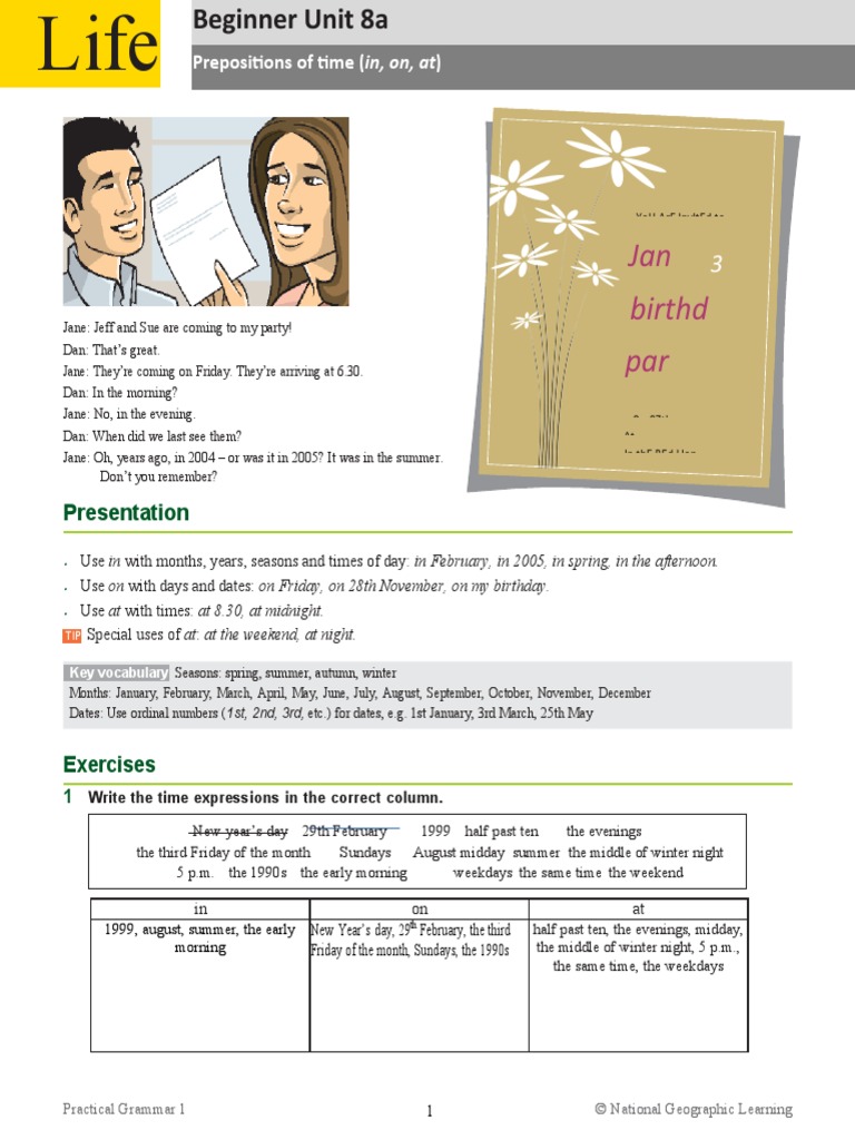 Beginner Unit 8a (2) Resuelto | PDF | Linguistics