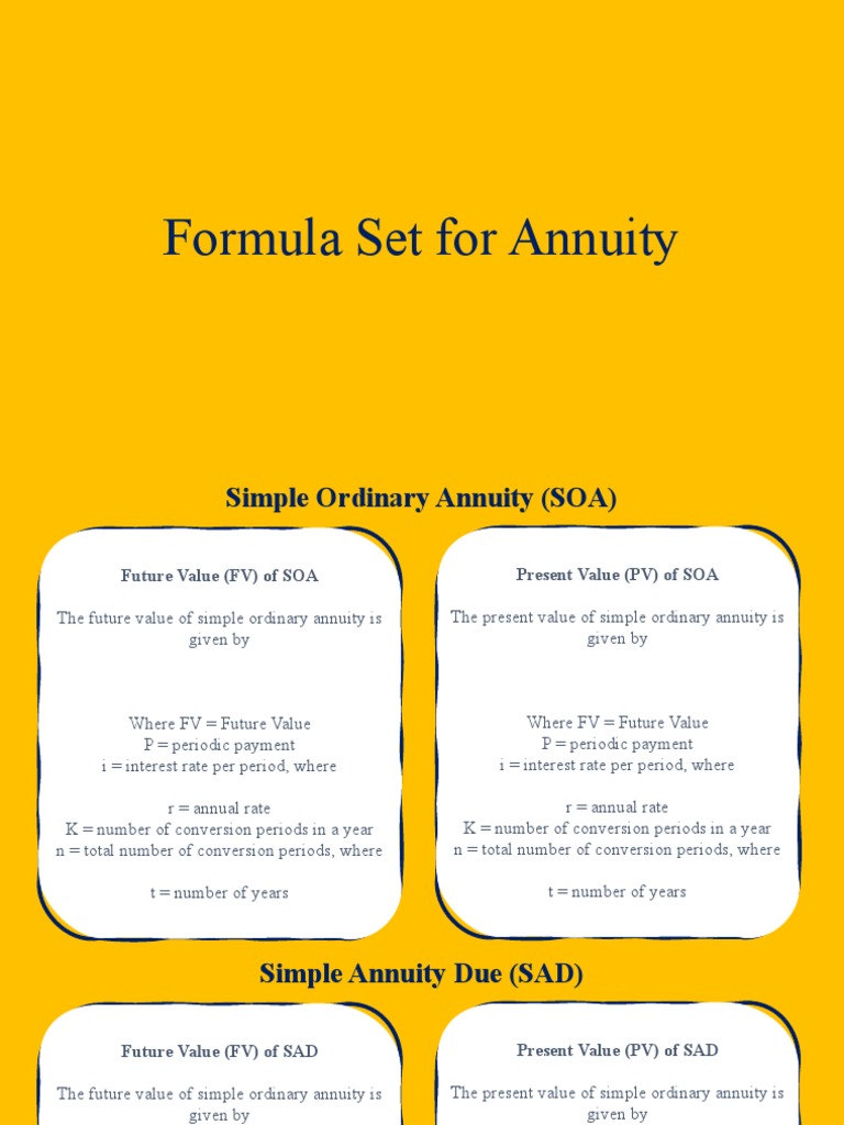Formula Annuity | PDF | Present Value | Mathematical Economics