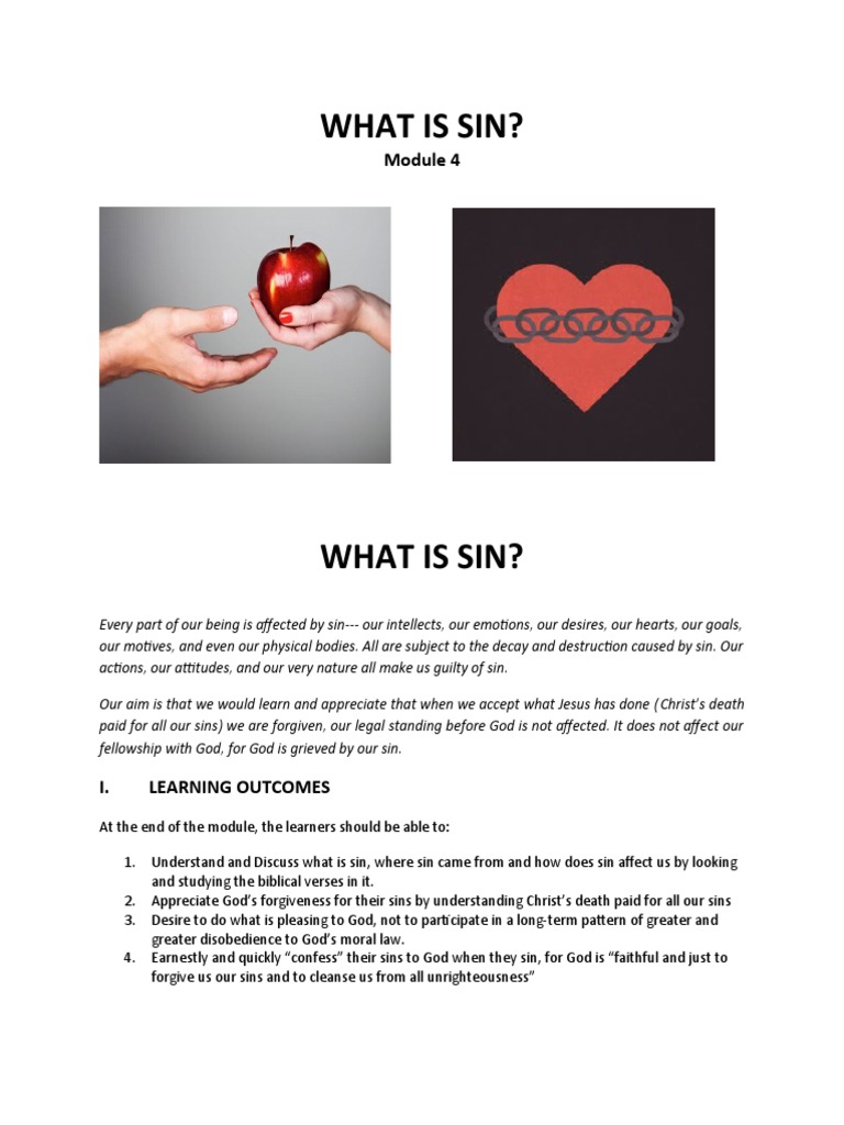 Module 4 - What Is Sin | Download Free PDF | Sin | Forgiveness