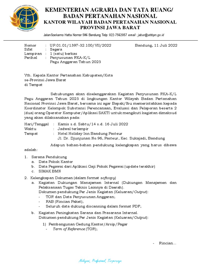 Penyusunan RKA-KL Pagu Anggaran Tahun 2023 | PDF