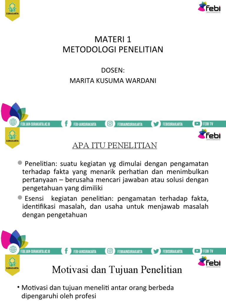 Materi 1 Dan 2 Metopen Kuantitatif | PDF