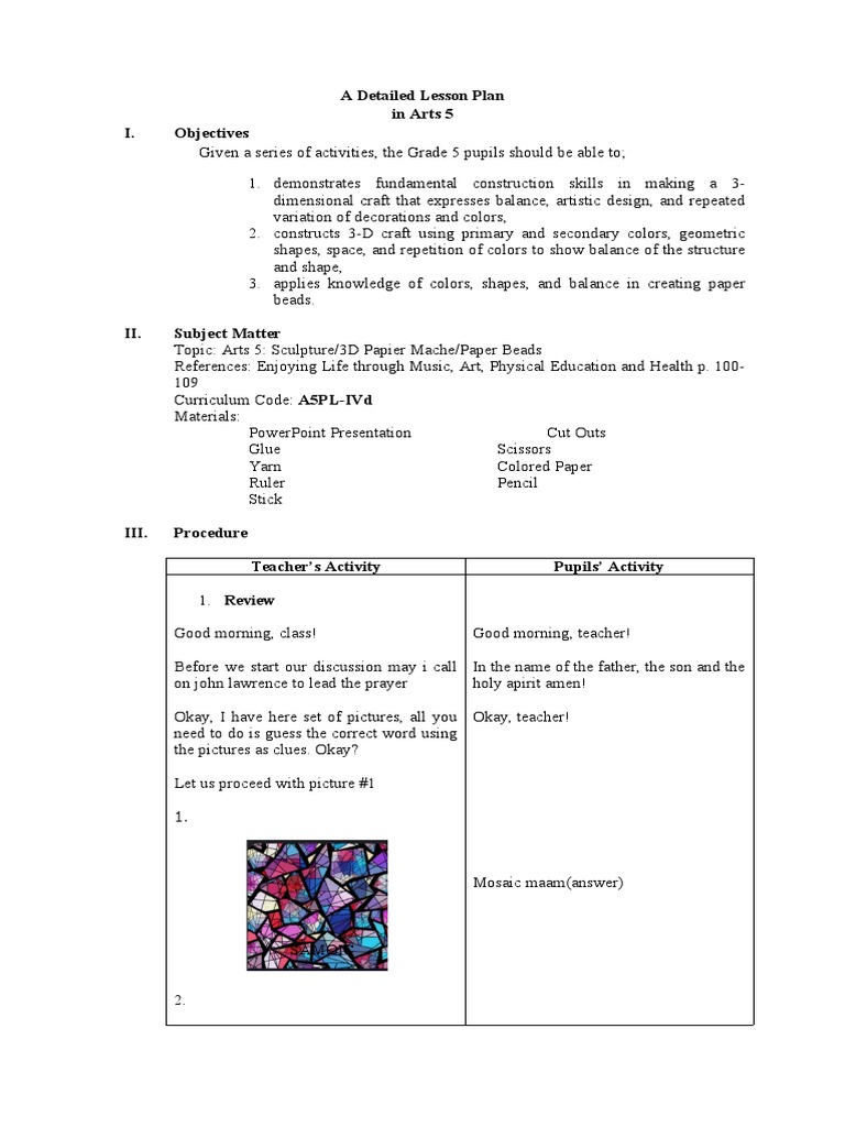 Demo Teaching Arts Pdf Design Color