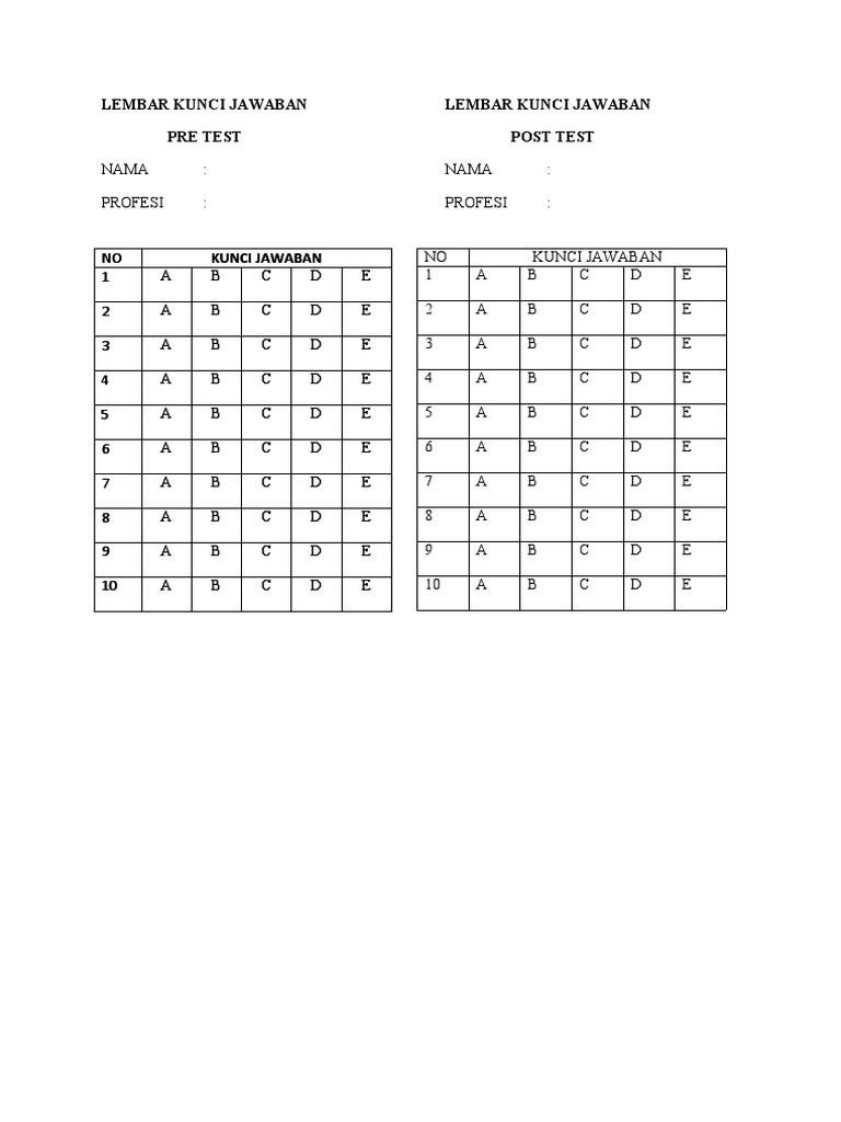 LEMBAR KUNCI JAWABAN Iht | PDF