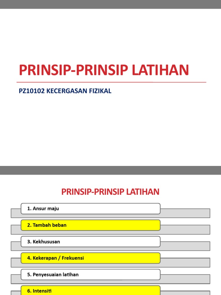 L3 Prinsip-Prinsip Latihan | PDF