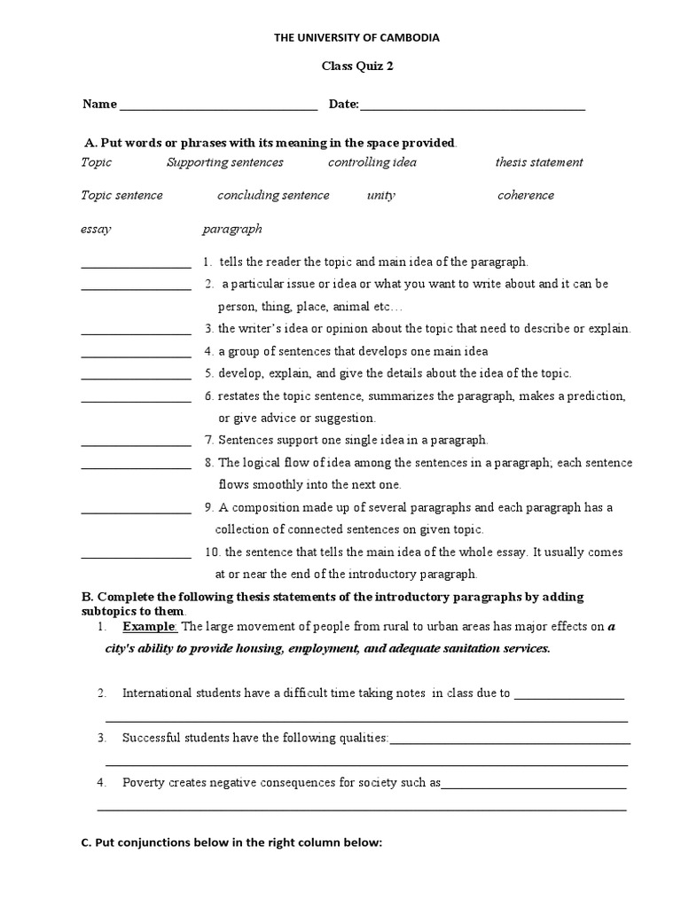 Quiz 3 | PDF | Paragraph | Grammar