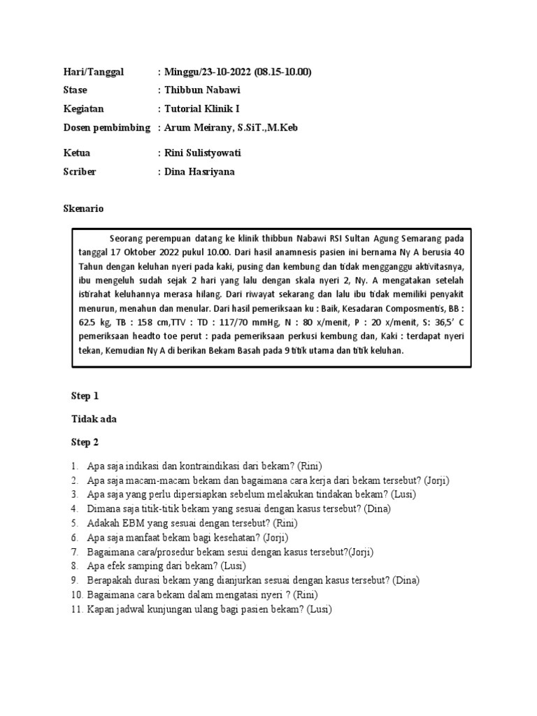 Tutorial Klinik 2 | PDF