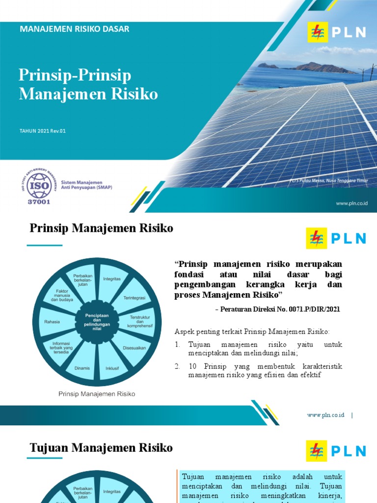 Prinsip-Prinsip Manajemen Risiko MRD - 2021 | PDF