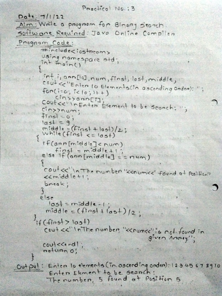 DSA - Binary Search | PDF | Computer Programming