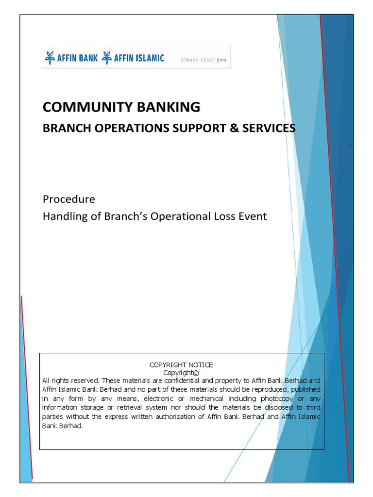 Community Banking: Branch Operations Support & Services | PDF ...