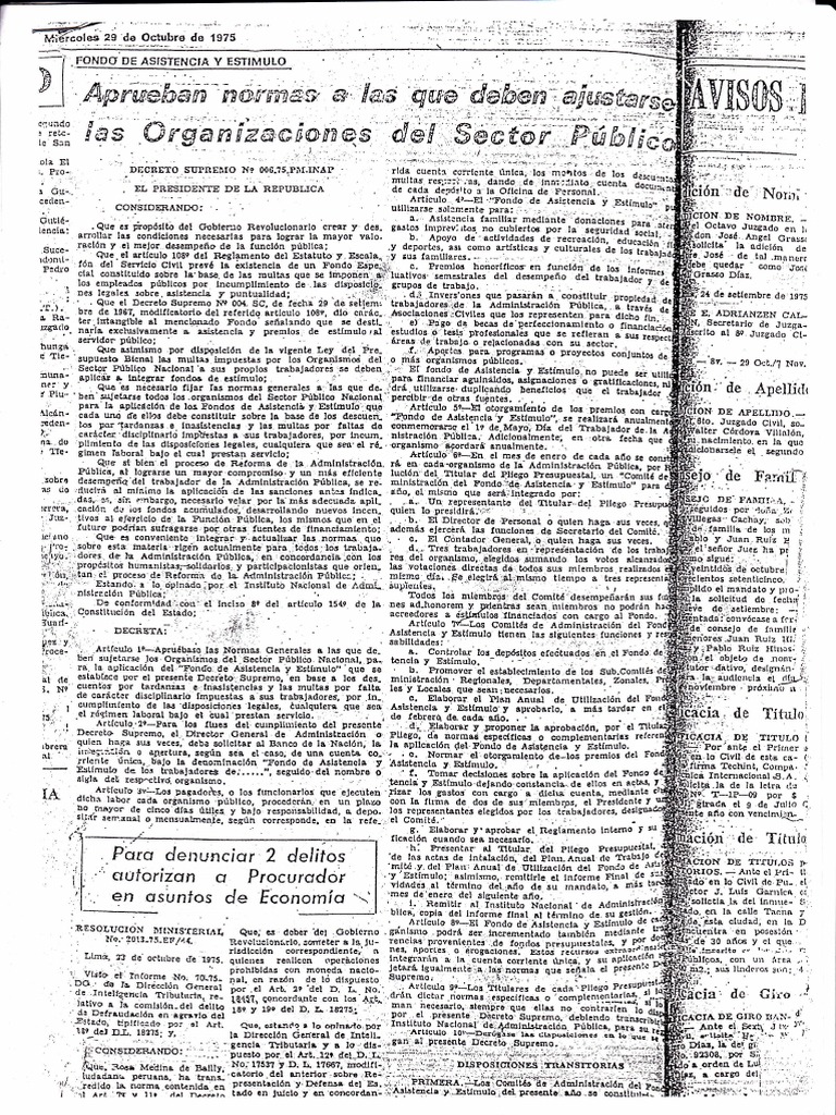 DS006-75-PM-INAP (Creación CAFAE) | PDF