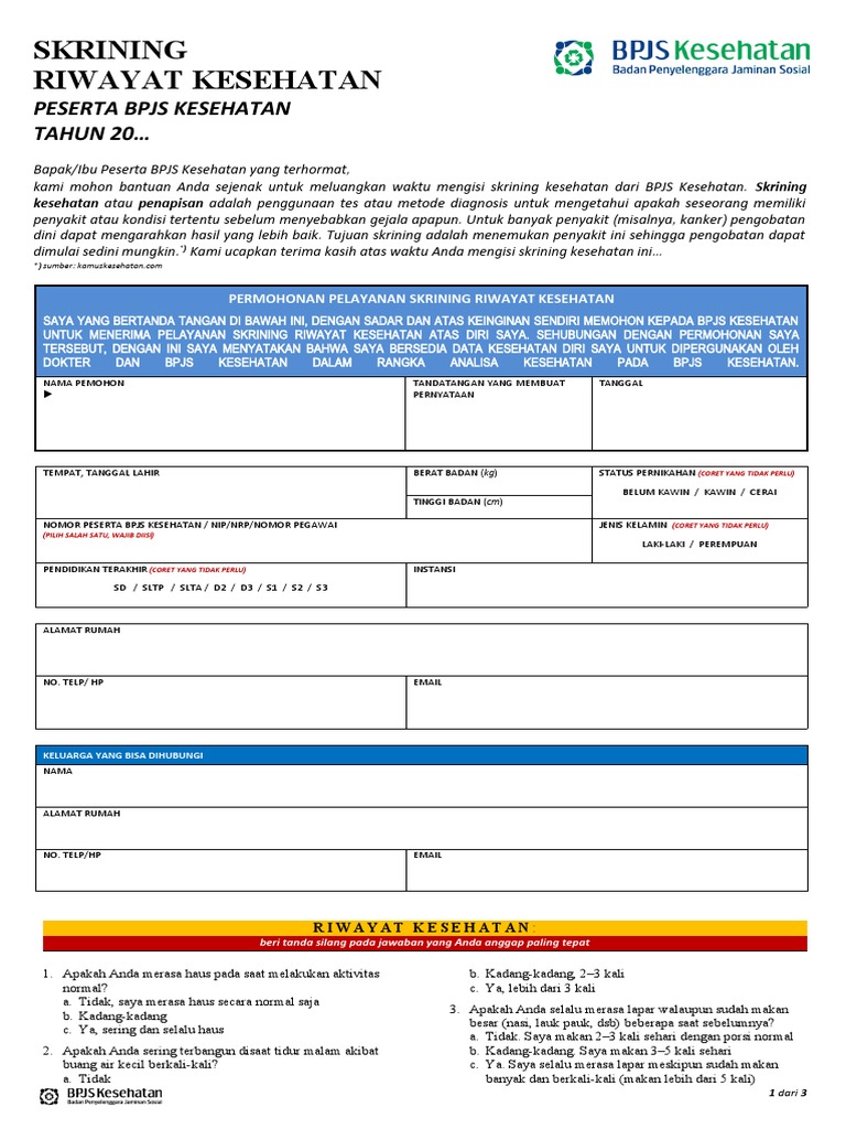 Format Skrining | PDF