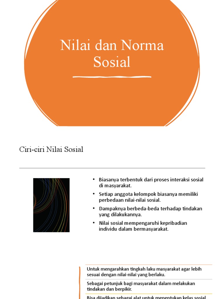 Nilai Dan Norma Sosial | PDF | Pengembangan Diri