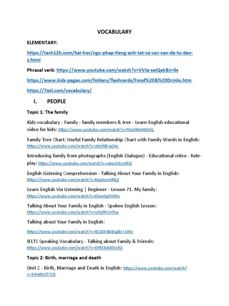 Vocabulary | PDF | English Language | Vocabulary