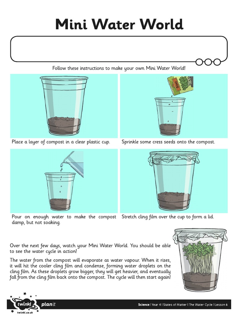 Activity Sheet Mini Water Worlds | PDF