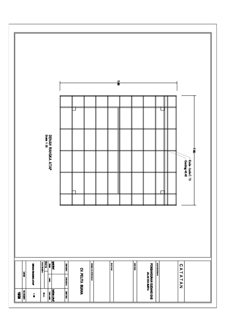 10.denah Rangka Atap | PDF