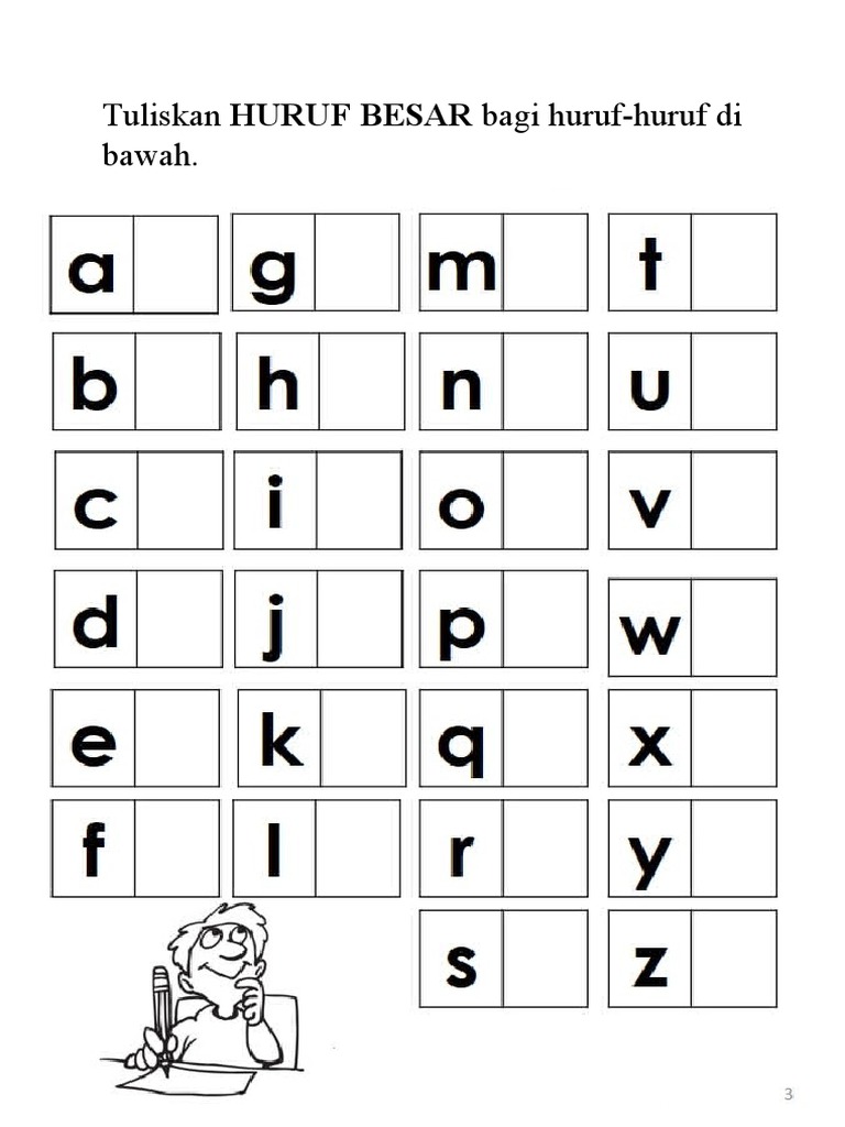 Tuliskan HURUF BESAR Bagi Huruf | PDF