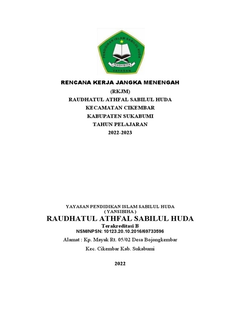 RKJM RA Sabilul Huda 2022-2023 | PDF | Sains & Matematika