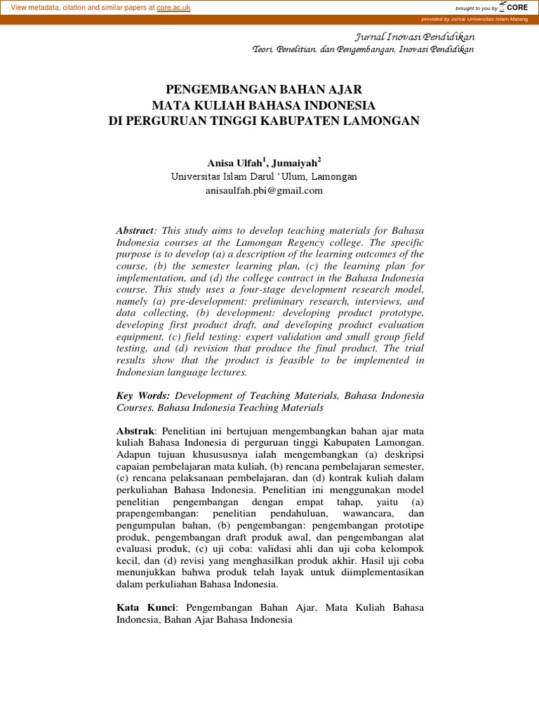 Komponen Bahan Ajar | PDF | Seni & Disiplin Bahasa | Seni