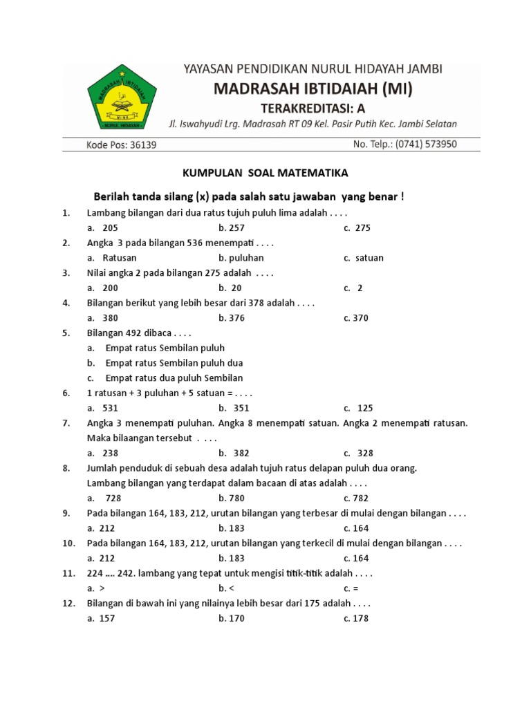 Kumpulan Soal Matematika | PDF