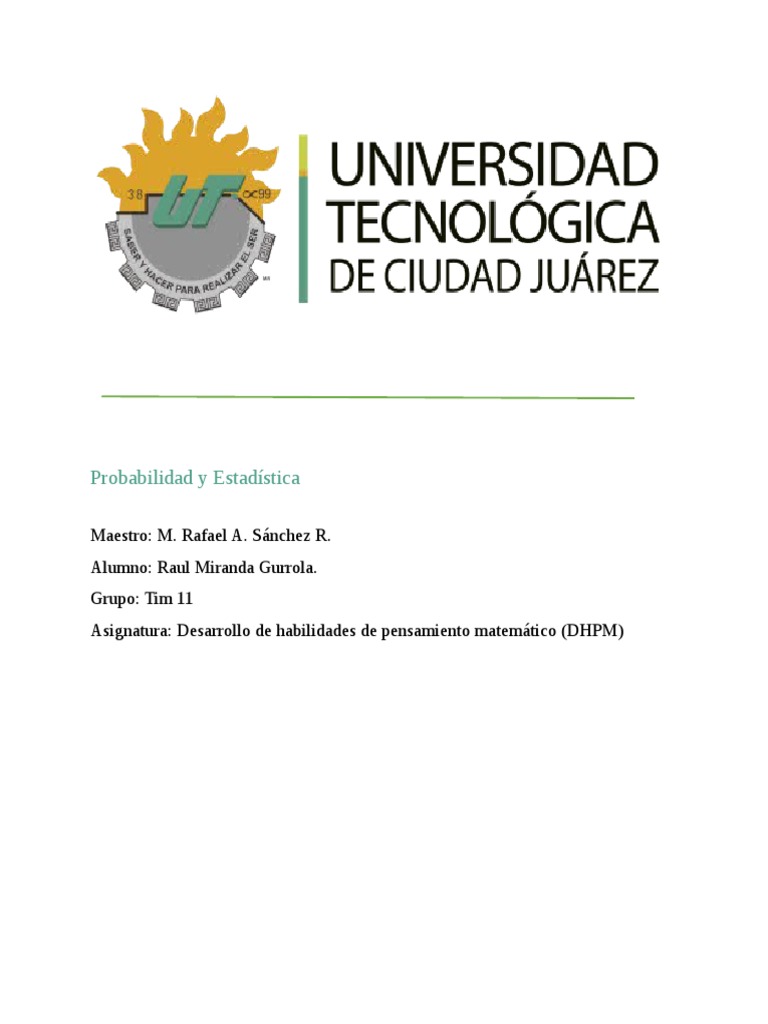 Probabilidad y Estad Stica | PDF | Histograma | Desviación Estándar