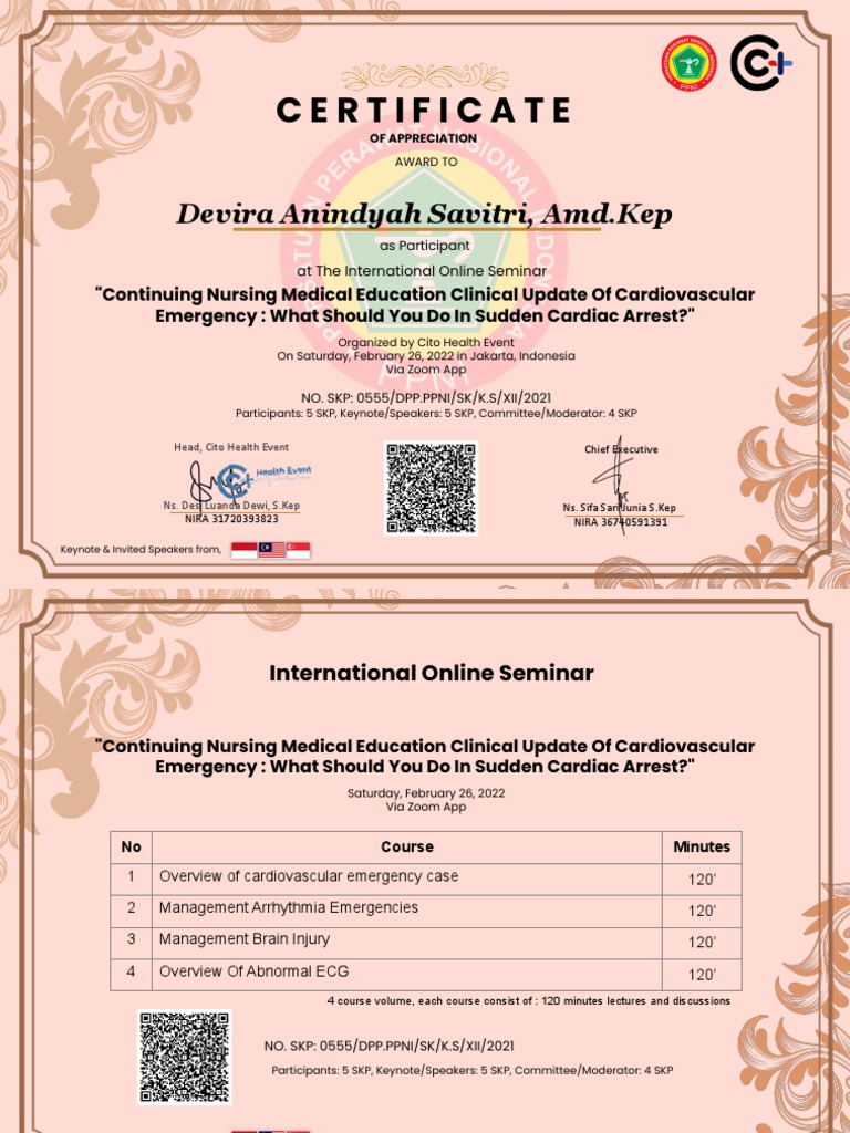 Devira Anindyah Savitri, Amd - Kep | PDF | Causes Of Death | Clinical ...